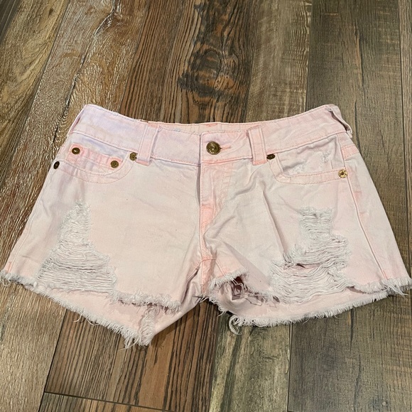 True Religion | Shorts | True Religion Pink Shorts Size 28 | Poshmark
